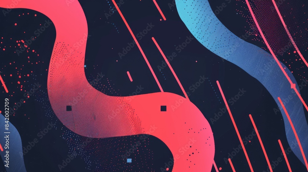 A collection of 10 dynamic motion graphic design elements featuring ...