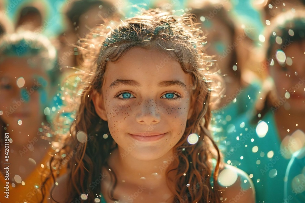 Title: Vibrant Color Splash Effect on Photo of Diverse Group Learning ...