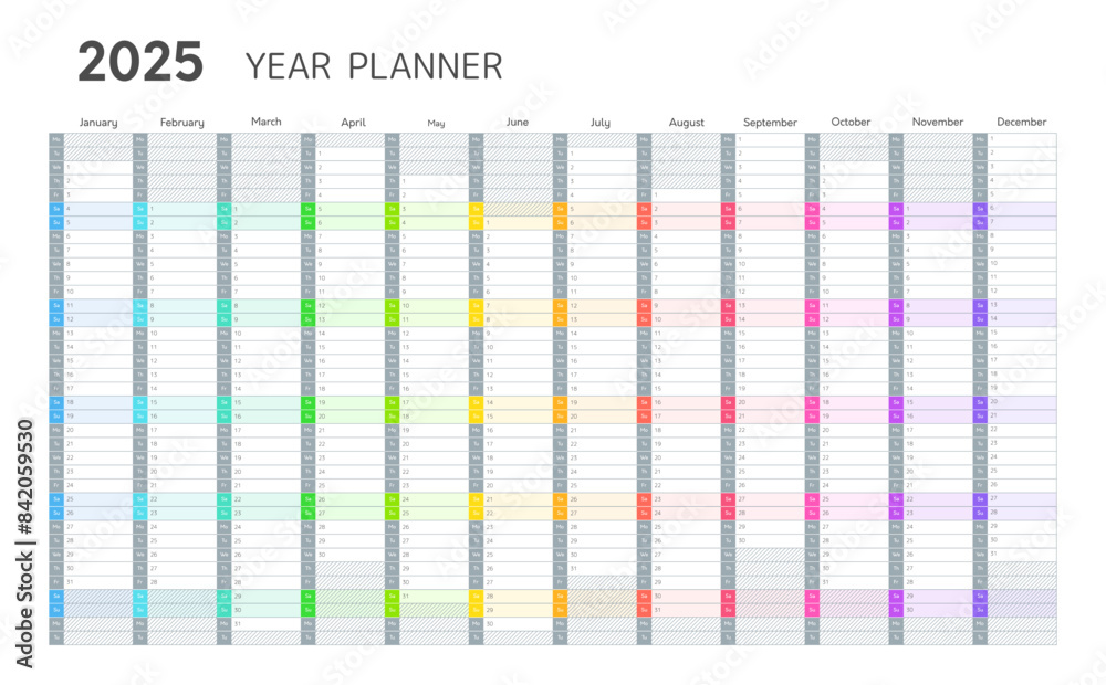 2025 year wall calendar, planner for daily and monthly agenda with ...