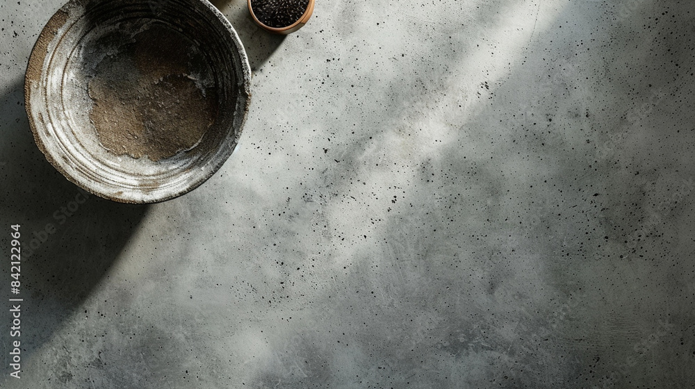 Concrete Kitchen Countertop with Top Down Flat Lay View - Raw, Textured ...
