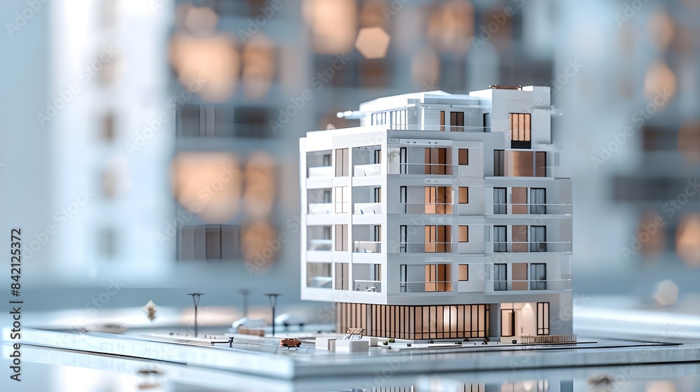 modern multifloor residential building housing project for under ...