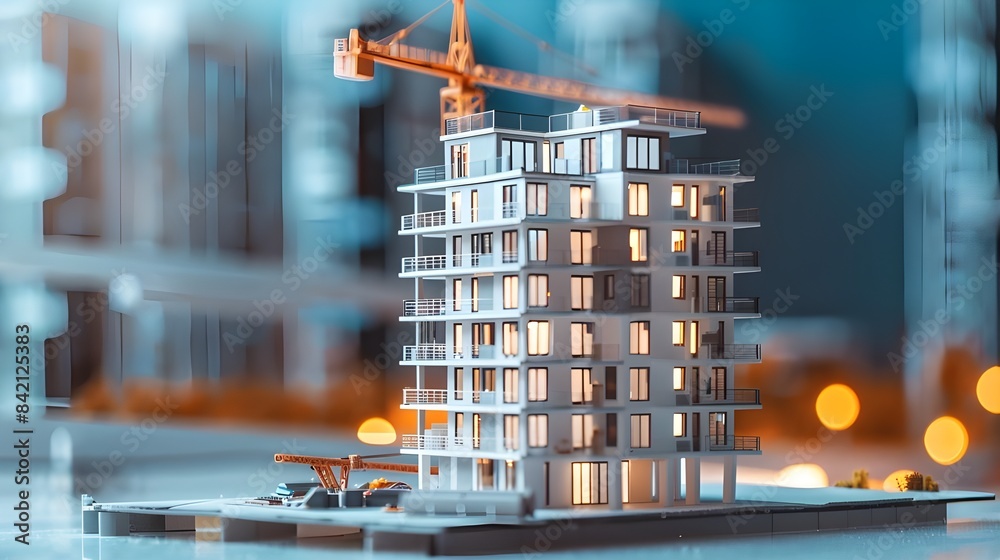 modern multifloor residential building housing project for under ...