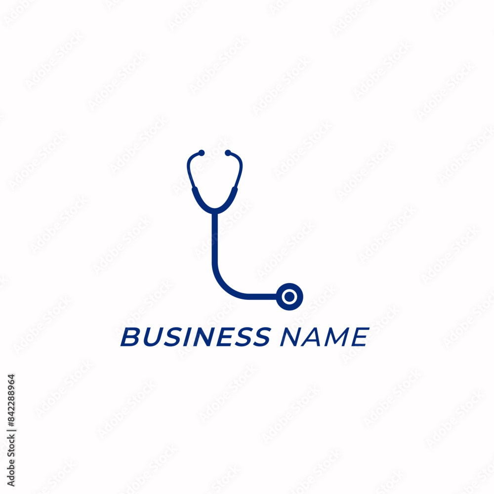 logo design creative letter L and stethoscope Stock Vector | Adobe Stock