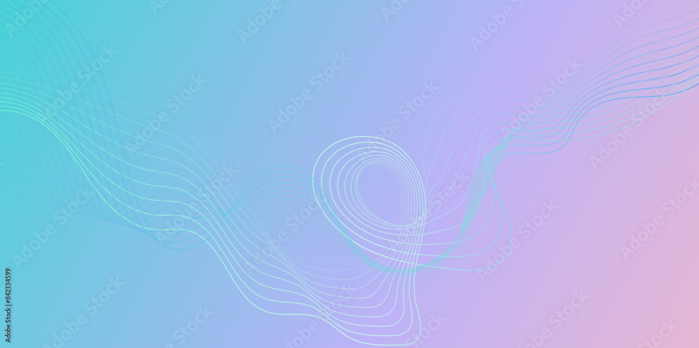 Abstract blue wavy lines Digital frequency track equalizer background ...