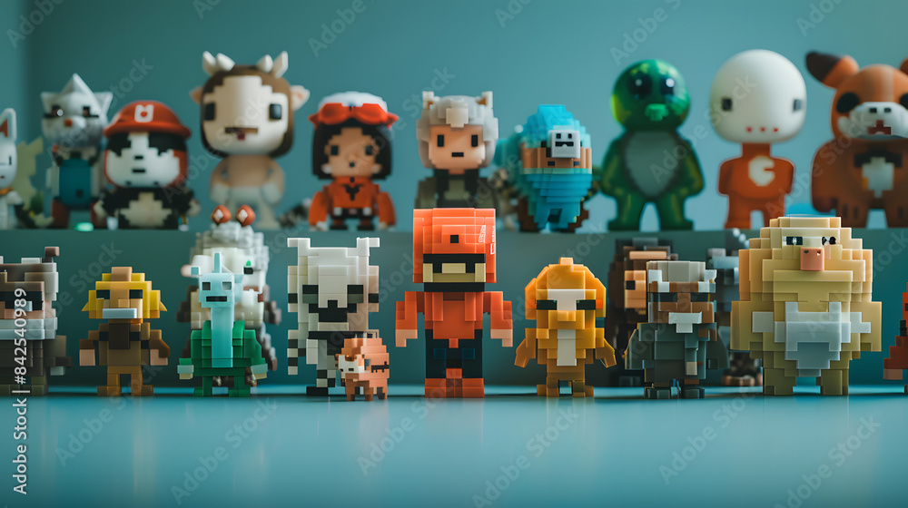 Vibrant Pixel Art Characters and Villains in a Creative Gaming ...