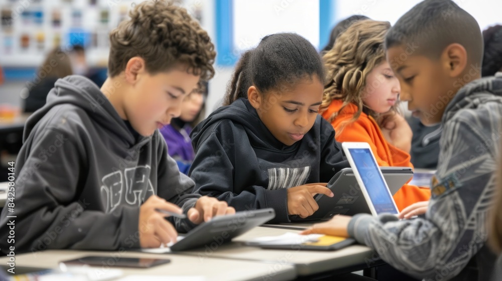 Students Using Tablets in the Classroom: students using tablets or ...