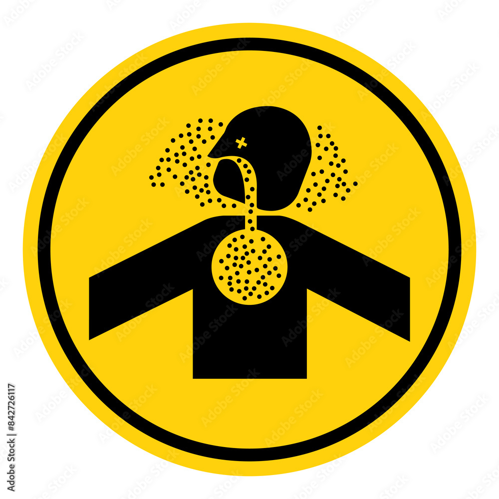 Toxic Gases Asphyxiation Symbol Sign, Vector Illustration, Isolate On ...