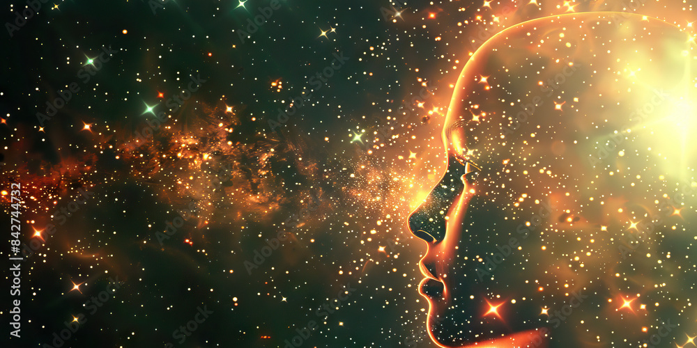 Leadership Constellation: Abstract constellation of stars forming a ...