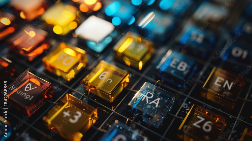 Create an image of a periodic table with a focus on the atomic ...