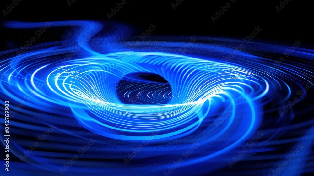 Create an image of an electron in a magnetic field, showing the ...