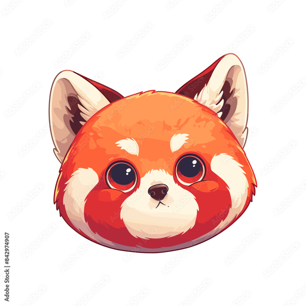 Cute red panda illustration cartoon animal design. Vector illustration ...