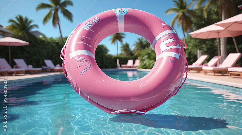 Resort Lifesaver Scene: Highlight Water Safety at the Resort Pool with ...