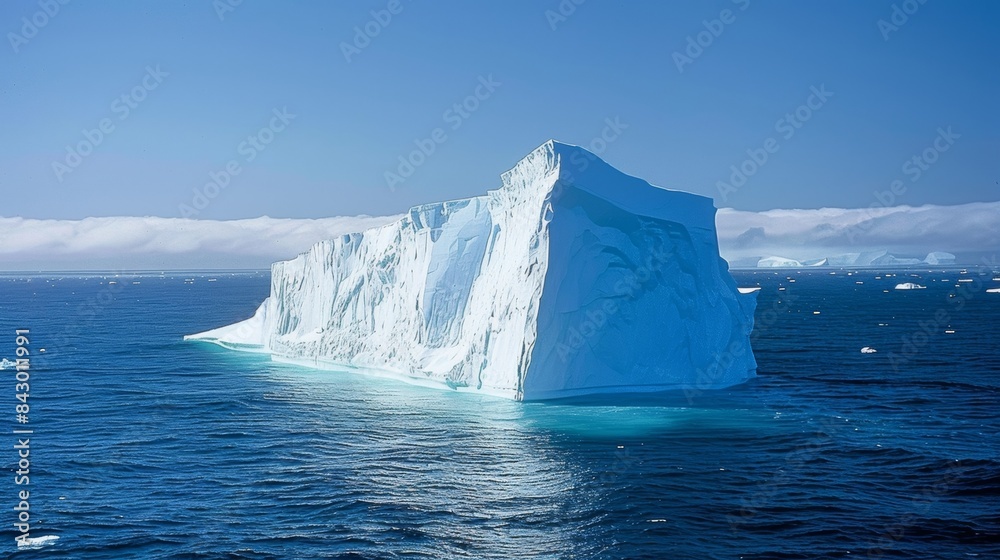 The icebergs impressive size and shape resembles a looming giant in the ...