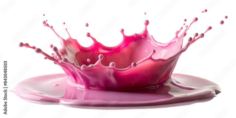 Pink liquid splash in mid-air png isolated on transparent background ...