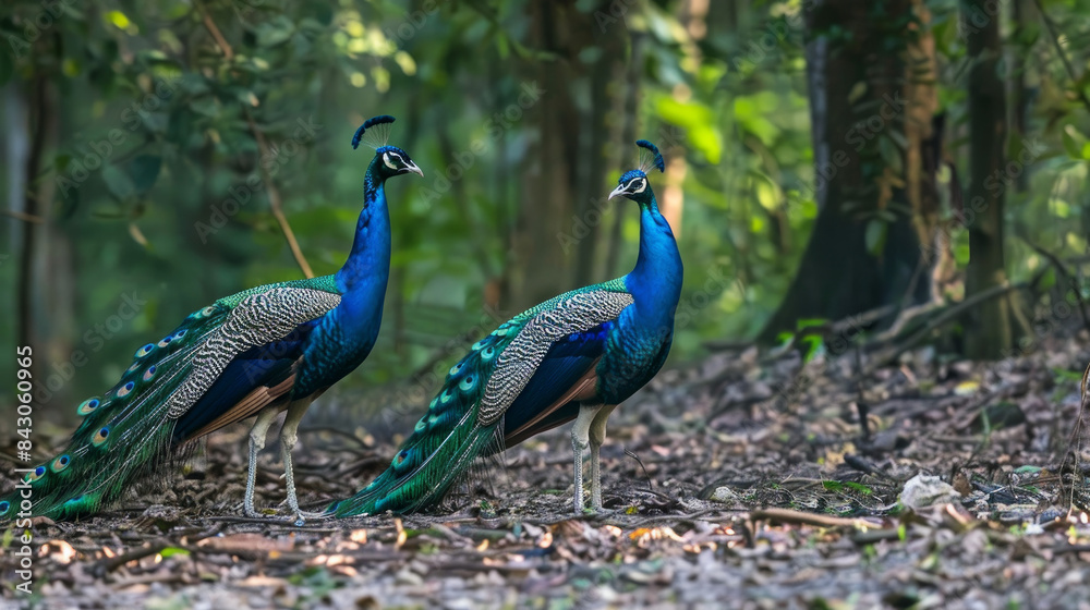 Peacocks, with their vibrant and elegant tail feathers, reside in the ...