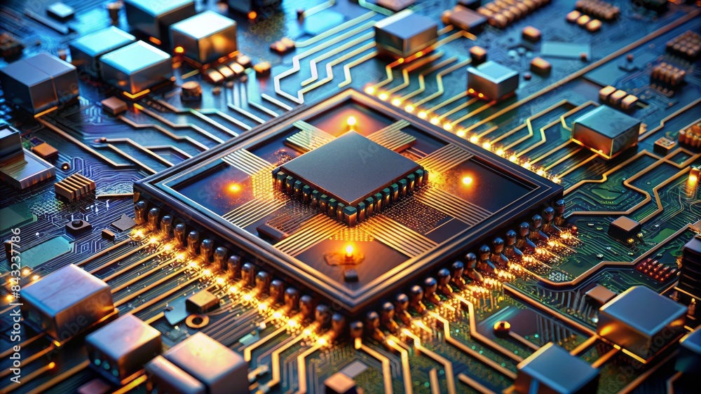 Intricate circuitry and microscopic components reveal the complex ...