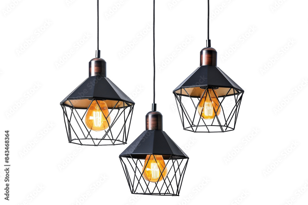 Geometric Light Fixture Isolated On Transparent Background Stock Photo ...