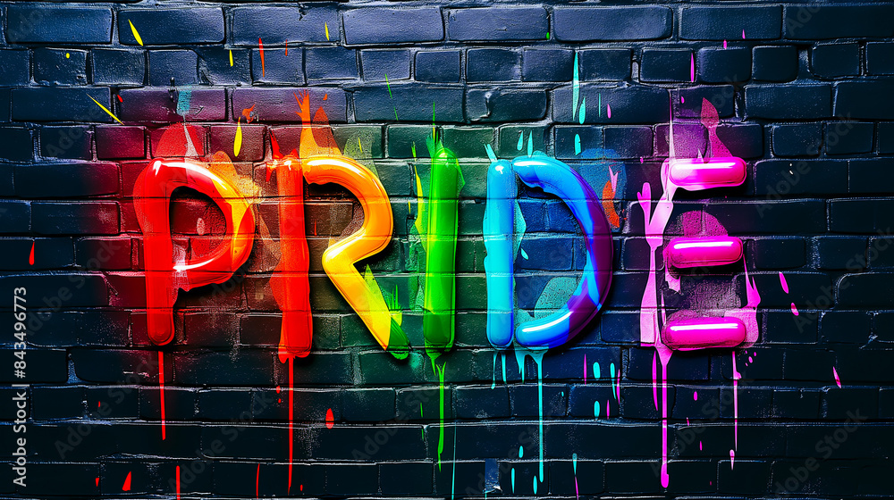 Liquid Rainbow Paint 3D Pride Sign, Wallpaper, Banner, Cover, Header ...