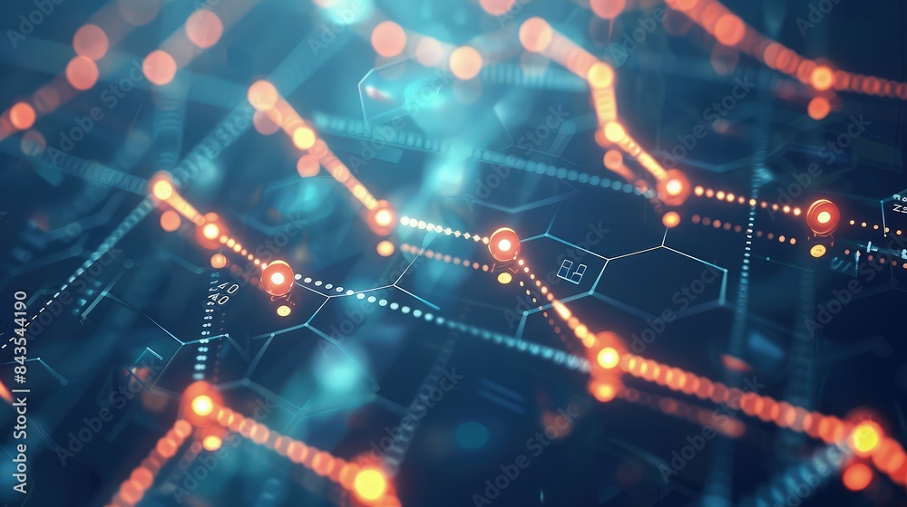 An elegant and modern wallpaper showing a stylized digital timeline ...