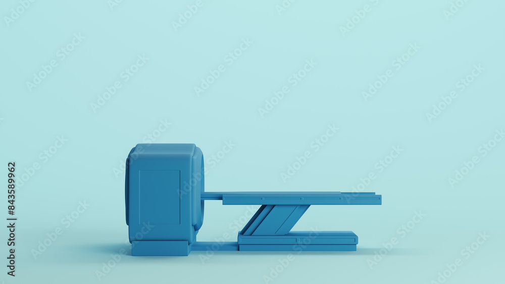 Blue hospital brain scanner health care diagnostic device pale ...