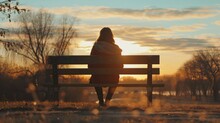 Woman Sitting Alone On A Bench Free Stock Photo - Public Domain Pictures