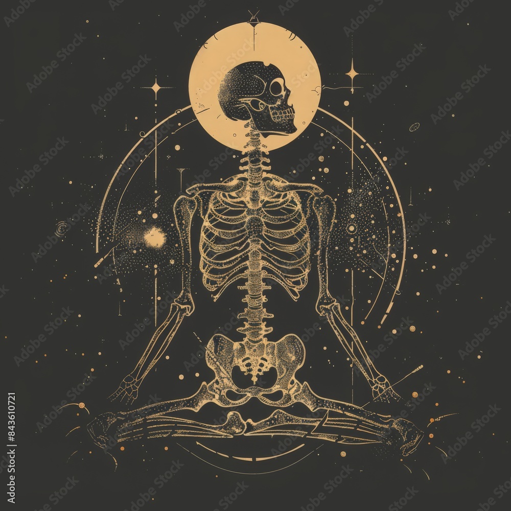 Mystery, witchcraft, occult and alchemy tattoo sign. Mystical vintage ...