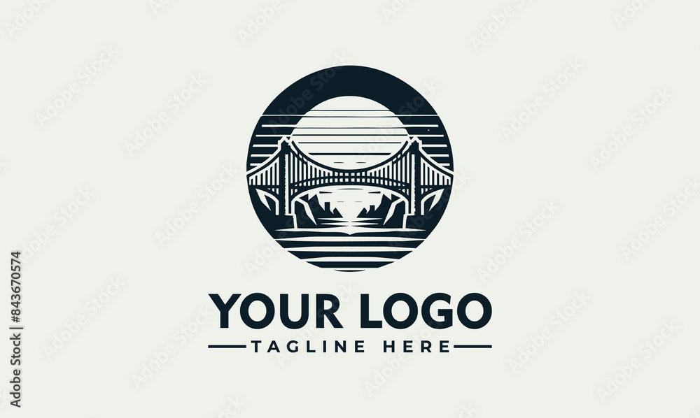 Vektor Bridge Vector Logo: A Timeless Design for Infrastructure ...
