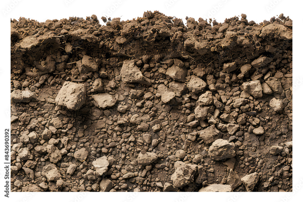 Soil border side view isolated on transparent background Stock Photo ...