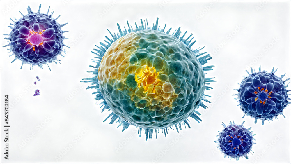 Photograph of disease pathogens from a microscope on transparent ...