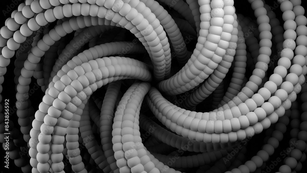 infinity vortex abstract swirl spheres 3d illustration. Can be used to ...