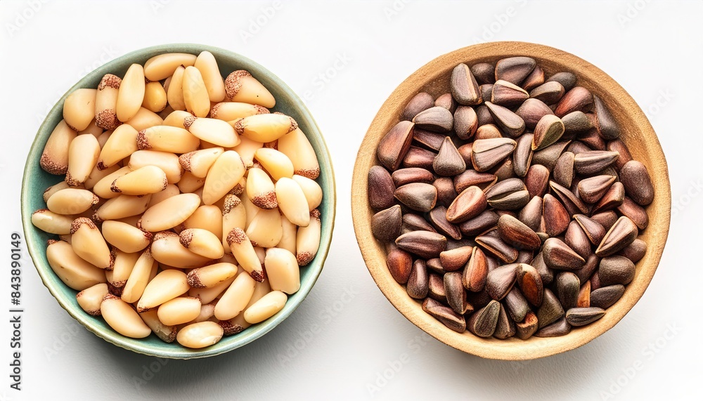 Pine nut or nuts or pignoli, are the edible seeds of pine cones from the Genus Pinus pinea and ...