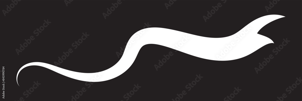 Set of Swoosh and swoop underline typography tails shape in flat styles ...