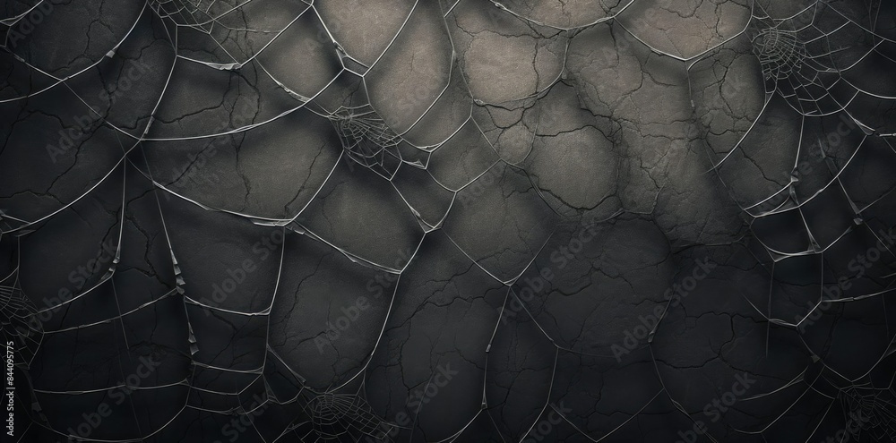 spider web texture on a black background, with a red spider, a black ...