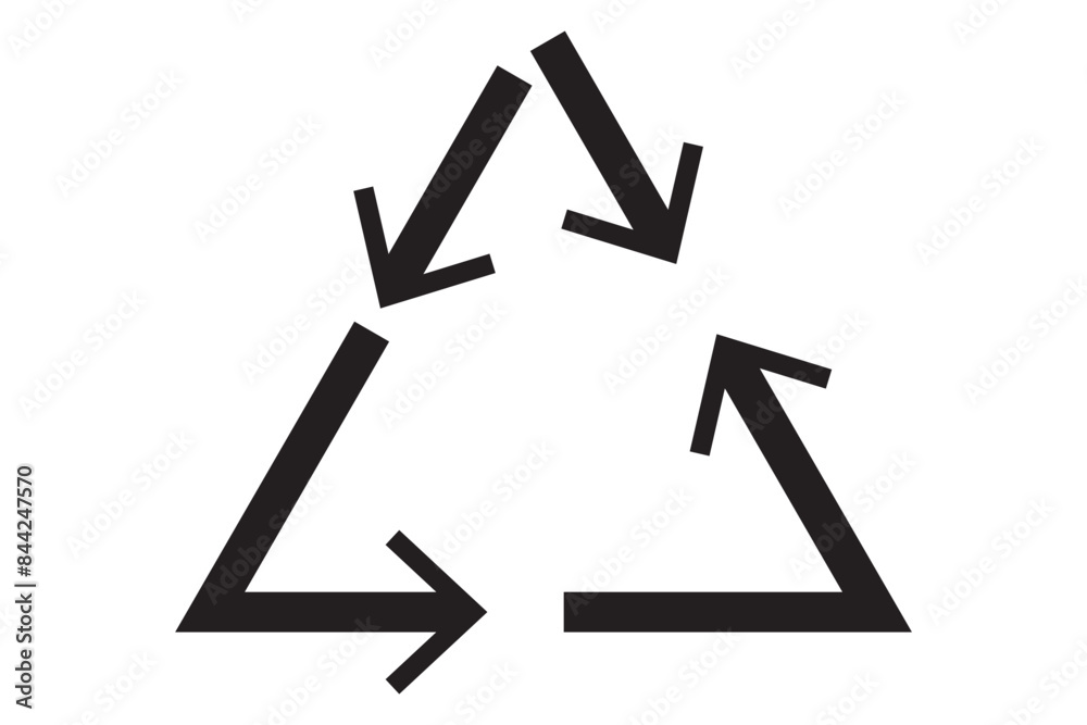 plastic recycling codes, RIC, plastic recycling symbols, black filled ...