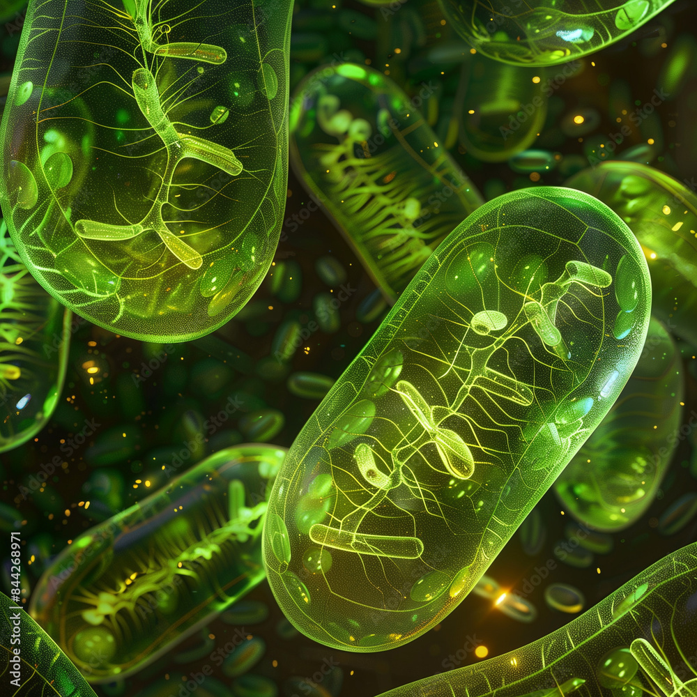 high-resolution, scientific illustration of mitochondria and ...