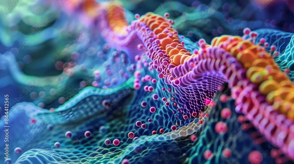An electron micrograph shows the detailed structure of chloride channel ...
