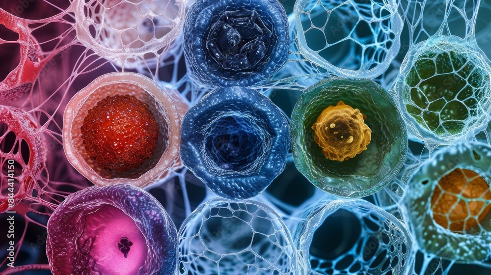 A montage of different cell types undergoing mitosis highlighting the ...