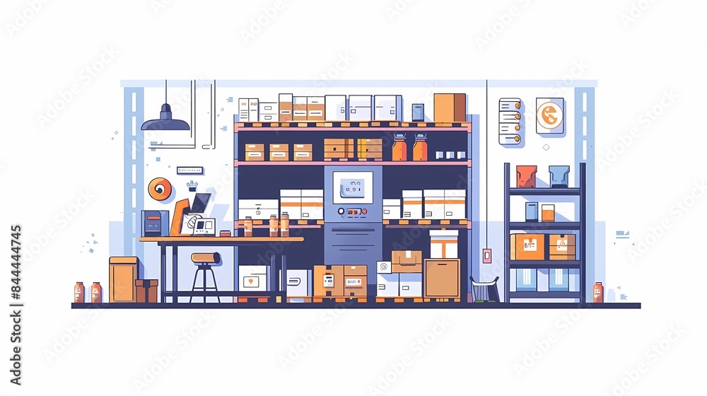 Flat design of lean manufacturing with JustinTime JIT production ...