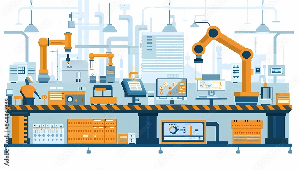 Flat design of lean manufacturing with lean metrics, performance ...