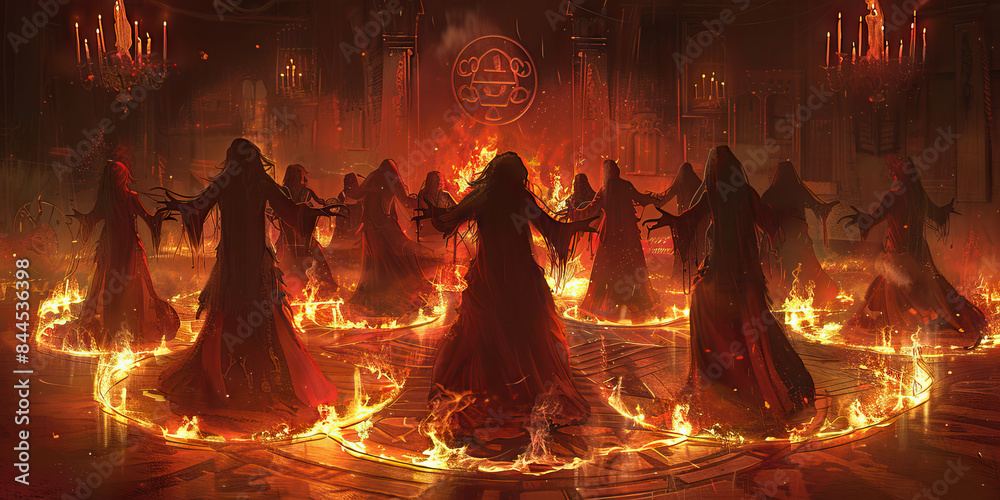 Coven of the Damned: Ritualistic Dance Amidst Flickering Candlelight ...