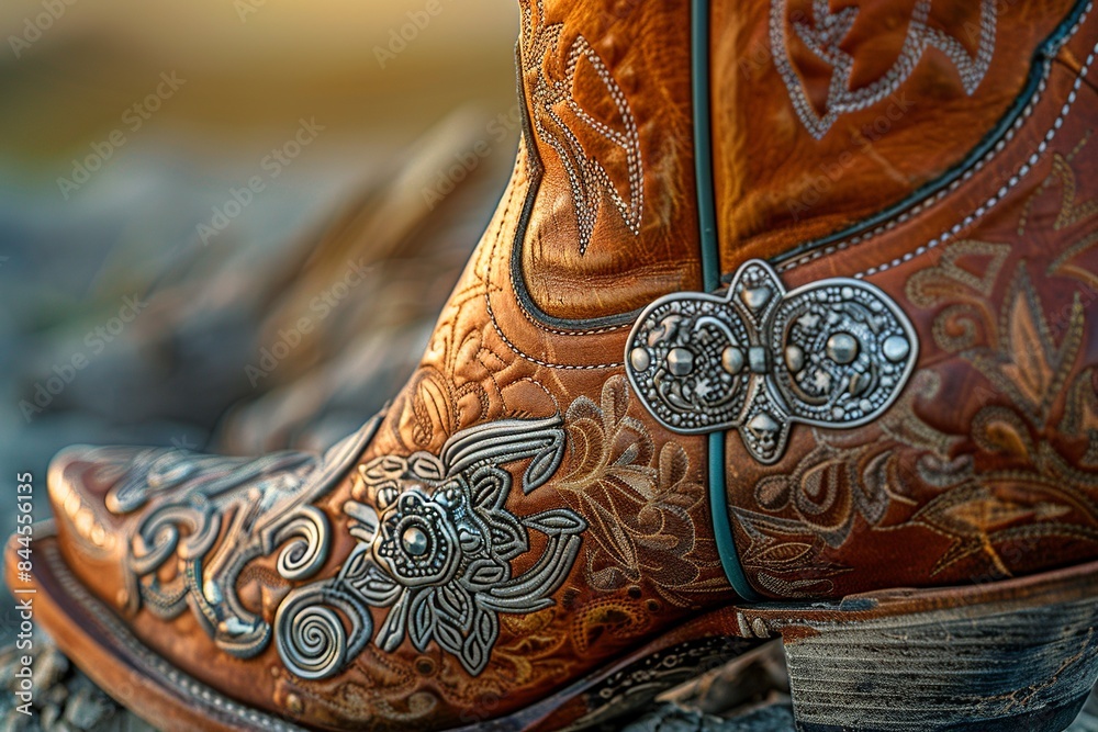 Explore the artistry and precision in the intricate details of a boot ...
