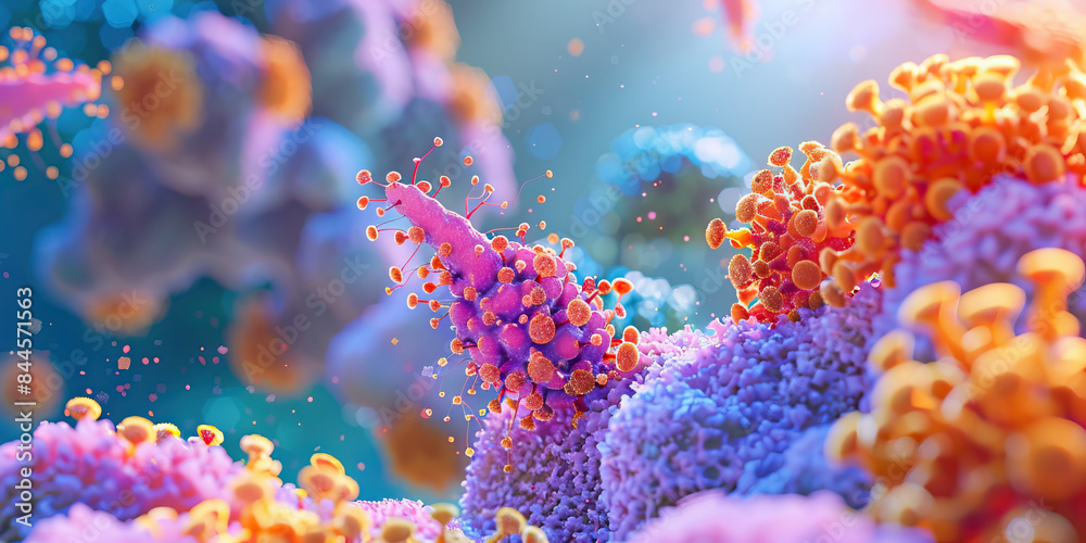 Viral Protein Structure: A detailed image of the spike proteins on the ...