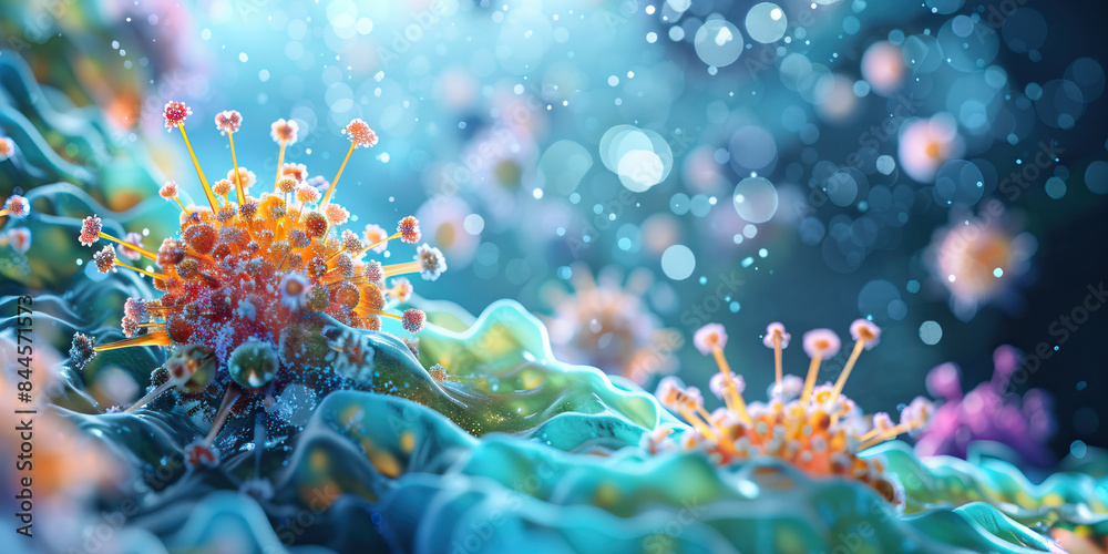 Viral Protein Structure: A detailed image of the spike proteins on the ...