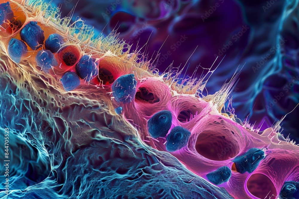 Explore the intricate details of a human hair follicle through this ...