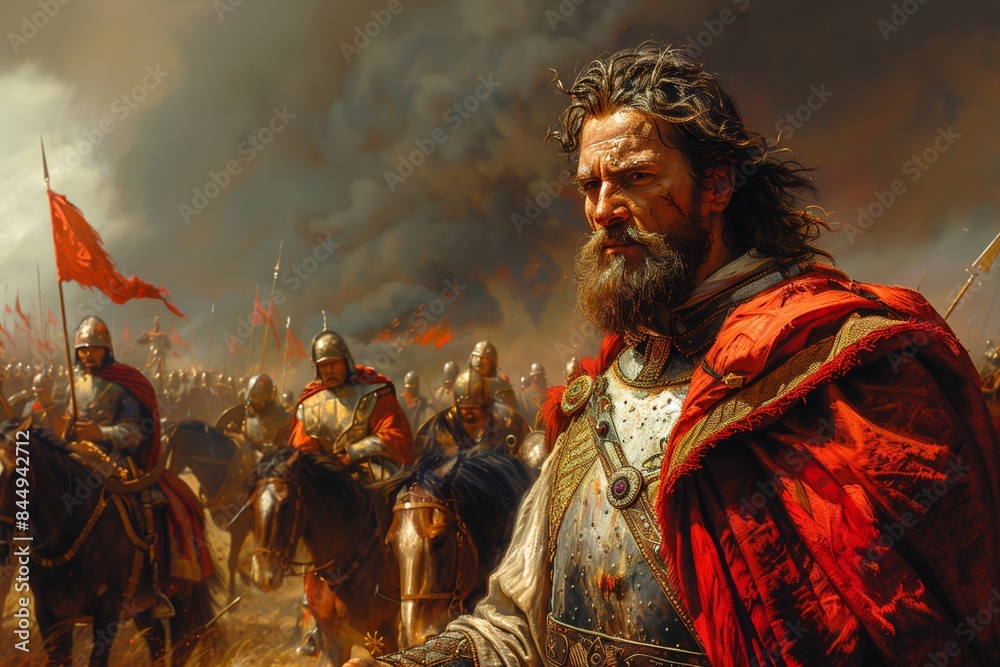 King David Christian Illustration: Engaging Old Testament Battle Scene ...