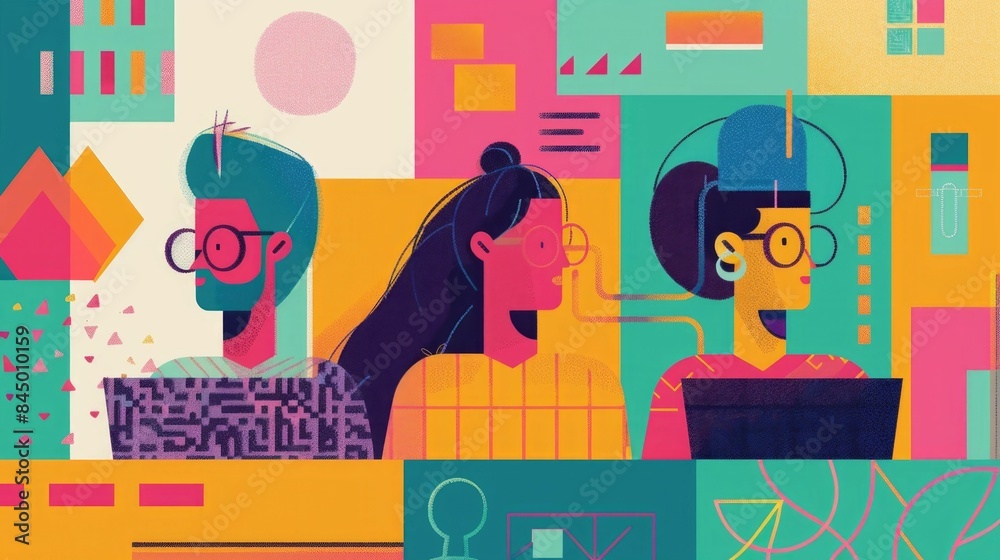 Vibrant depicting various elements and strategies for online branding ...