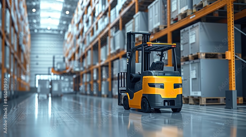 Automated forklifts perform storage operations within a warehouse ... Automated forklifts perform storage operations within a warehouse ...