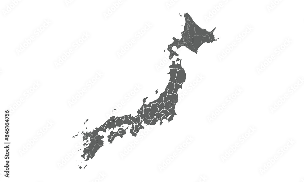 Japan map isolated on white background. for website layouts, background ...