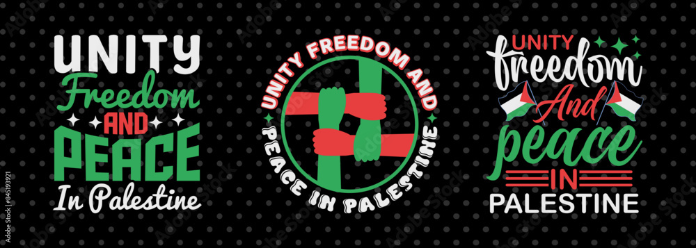 Unity Freedom And Peace In Palestine SVG Free Palestine Tshirt Bundle ...