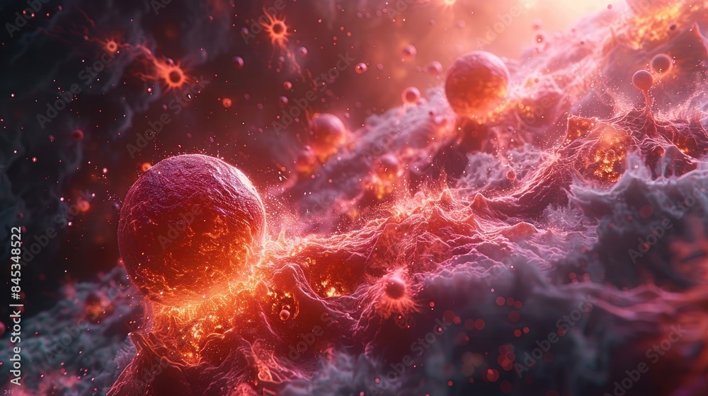 Cancer cells evading detection by the immune system, illustrating the ...